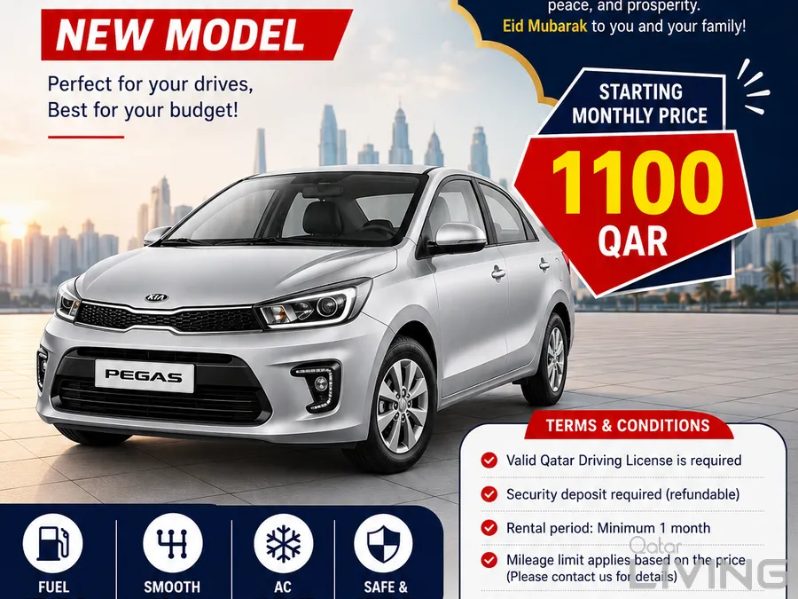 1100 QAR PER MONTH KIA PEGAS CALL -50399151/77424040 | Qatar Living